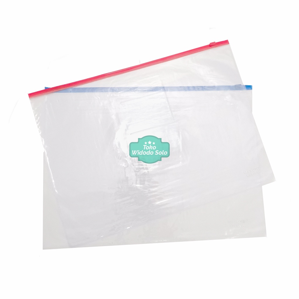 Jual 1 BUAH Map Zipper Bag B4 Microtop Bening Transparan 25x35,3cm ...