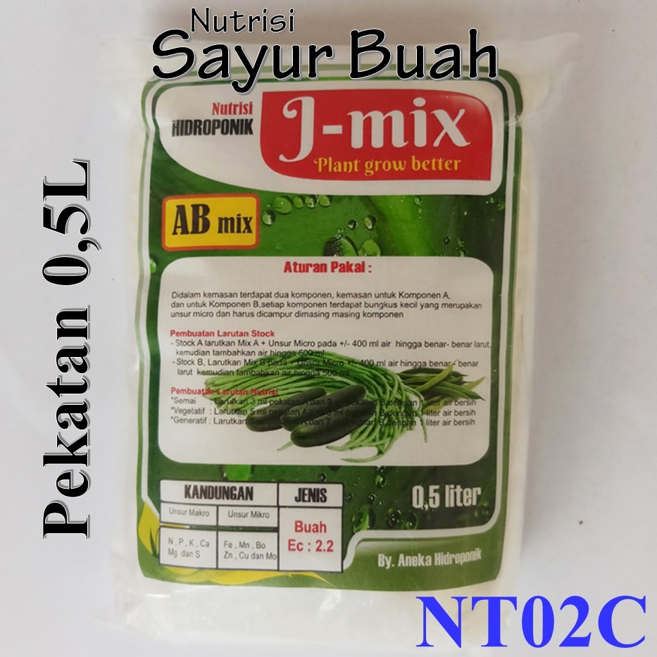 Jual AB Mix Sayur Buah Pekatan 500 ml / AB Mix Buah / J-Mix / Nutrisi ...