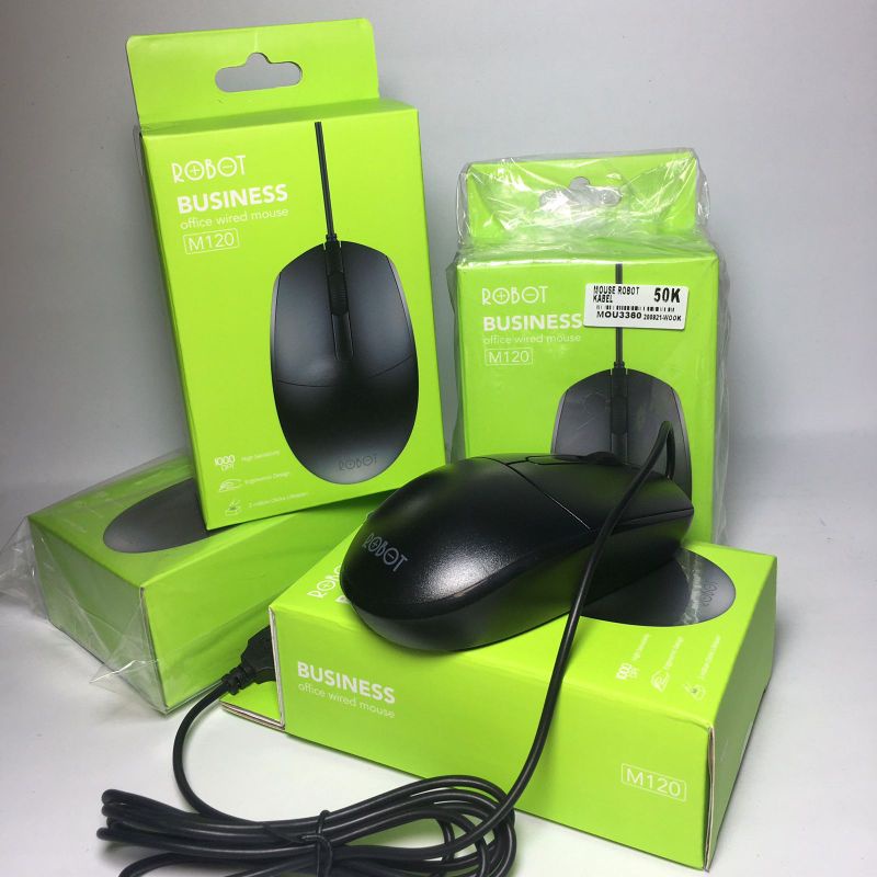 Jual Mouse kabel Wired ROBOT M120 Optical 1000DPI | Shopee Indonesia