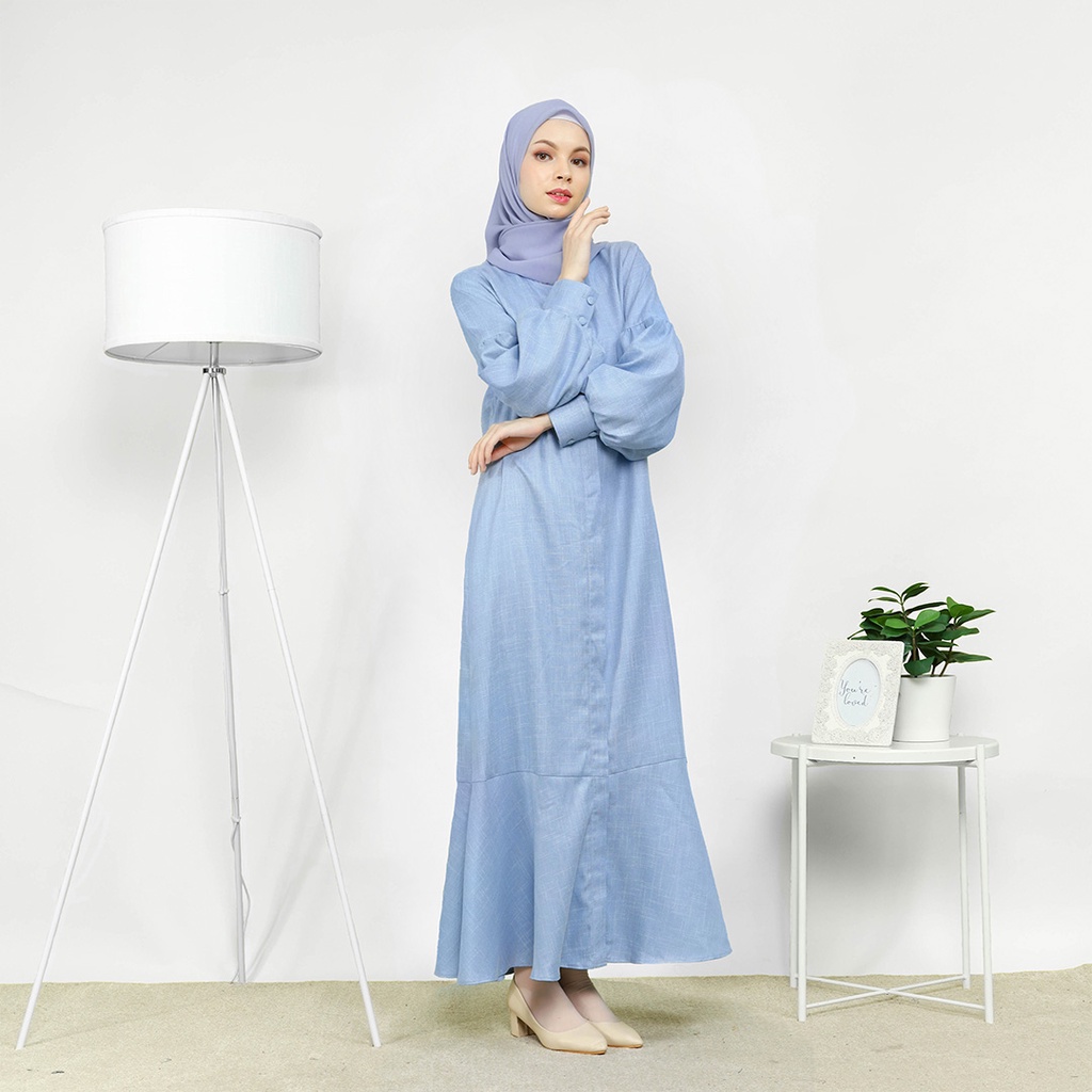 Jual Humeyra Dress Biru Muda by Guzellik Endonezya - Gamis Lebaran ...