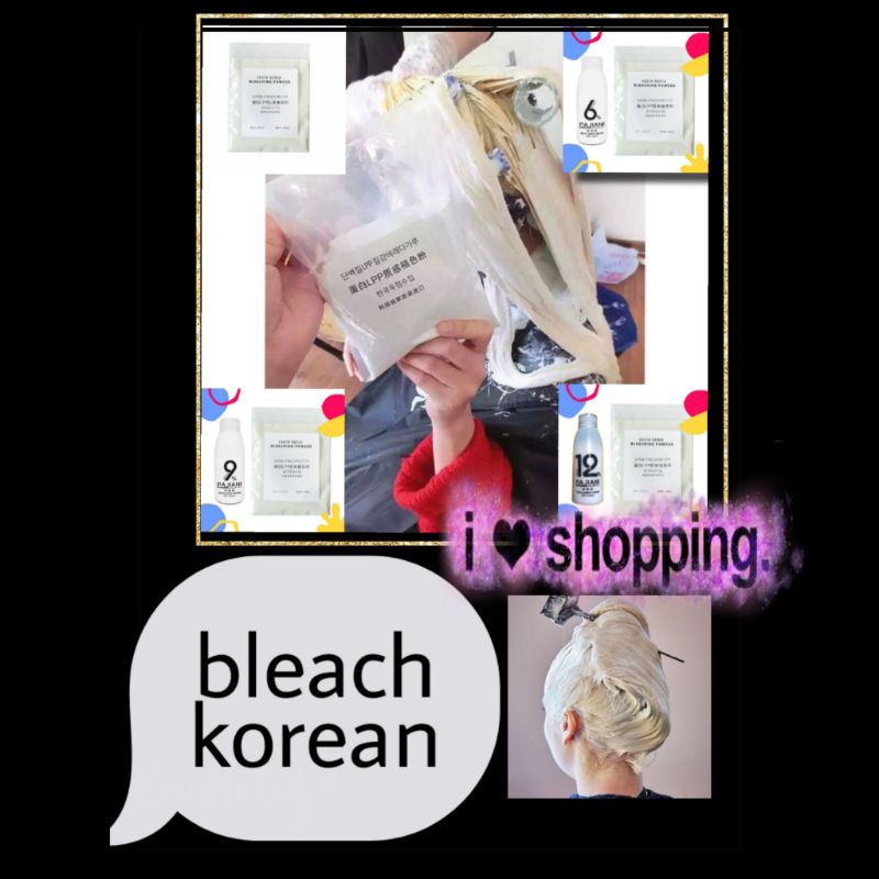 Jual BLEACH KOREAN Powder 50gr + developer 120 ml /Bleaching Rambut ...