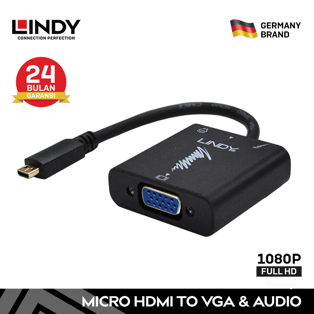 Jual LINDY Converter Micro Hdmi to Vga Adapter Micro Hdmi Male To Vga ...