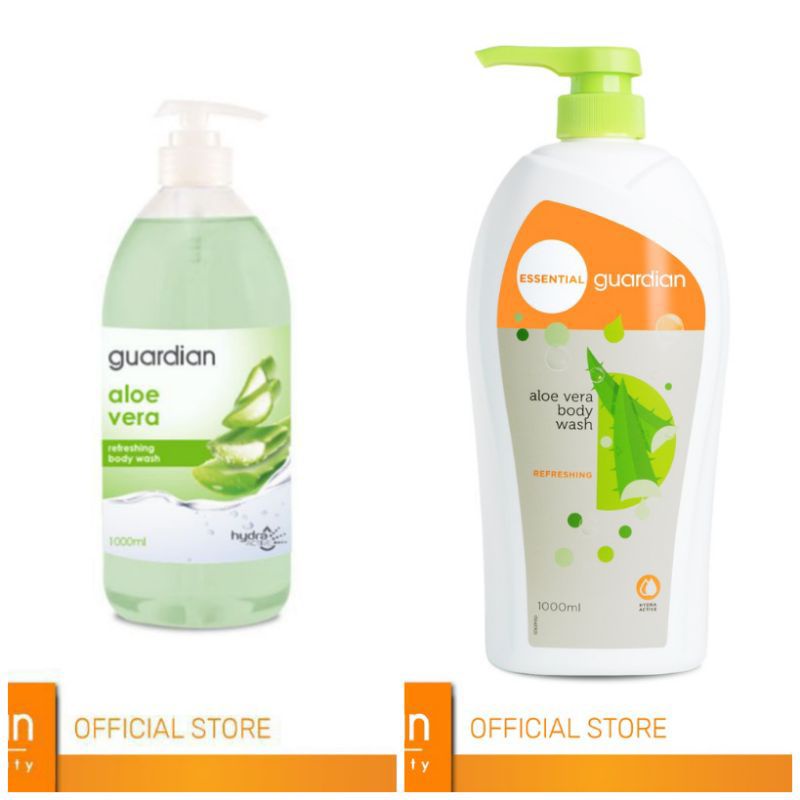Jual guardian refreshing body wash Aloe Vera 1000ml | Shopee Indonesia