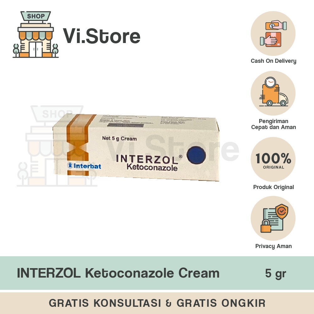 Jual Interzol Ketoconazole Cream 5 gram | Shopee Indonesia