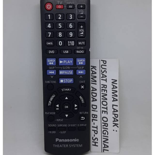 Jual REMOTE REMOT DVD HOME THEATER PANASONIC ORIGINAL ASLI PENDEK ...