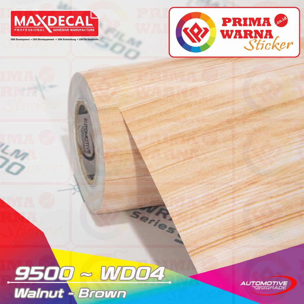 Jual Maxdecal 9500 WD04 Walnut Brown, Wood Grain Series Sticker, Meteran Lebar 152cm | Shopee ...