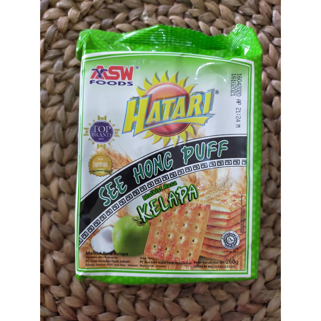 Jual HATARI SEE HONG PUFF KELAPA 245gr | Shopee Indonesia
