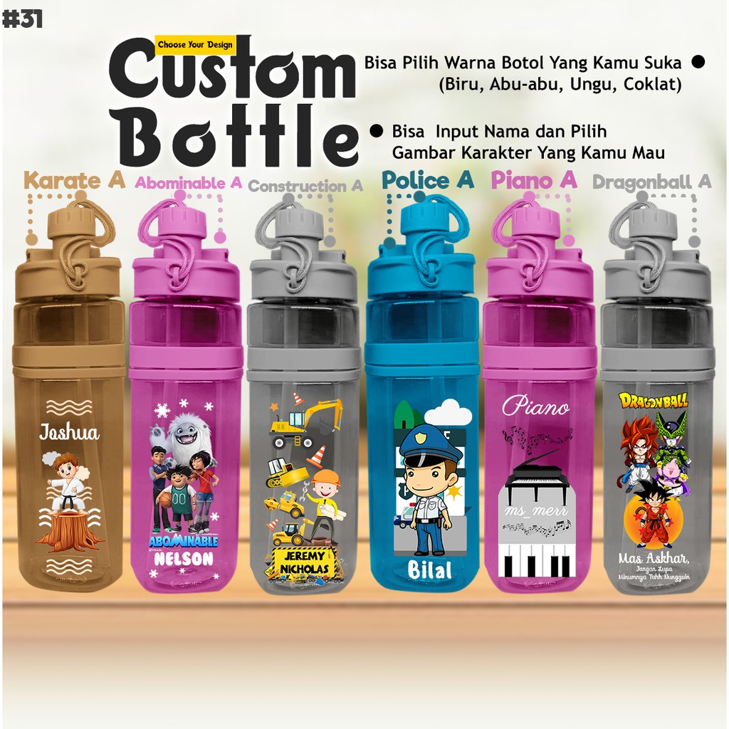 Jual [GIANTPALACE] BOTOL MINUM CUSTOM | Shopee Indonesia