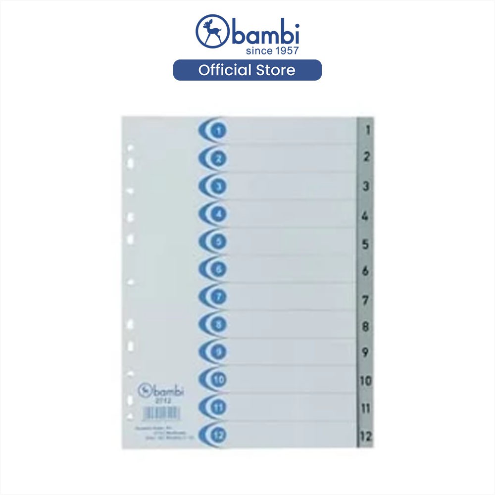 Jual Bambi Isi Binder A4 Divider & Indexes Pembatas Kertas Binder Edisi ...