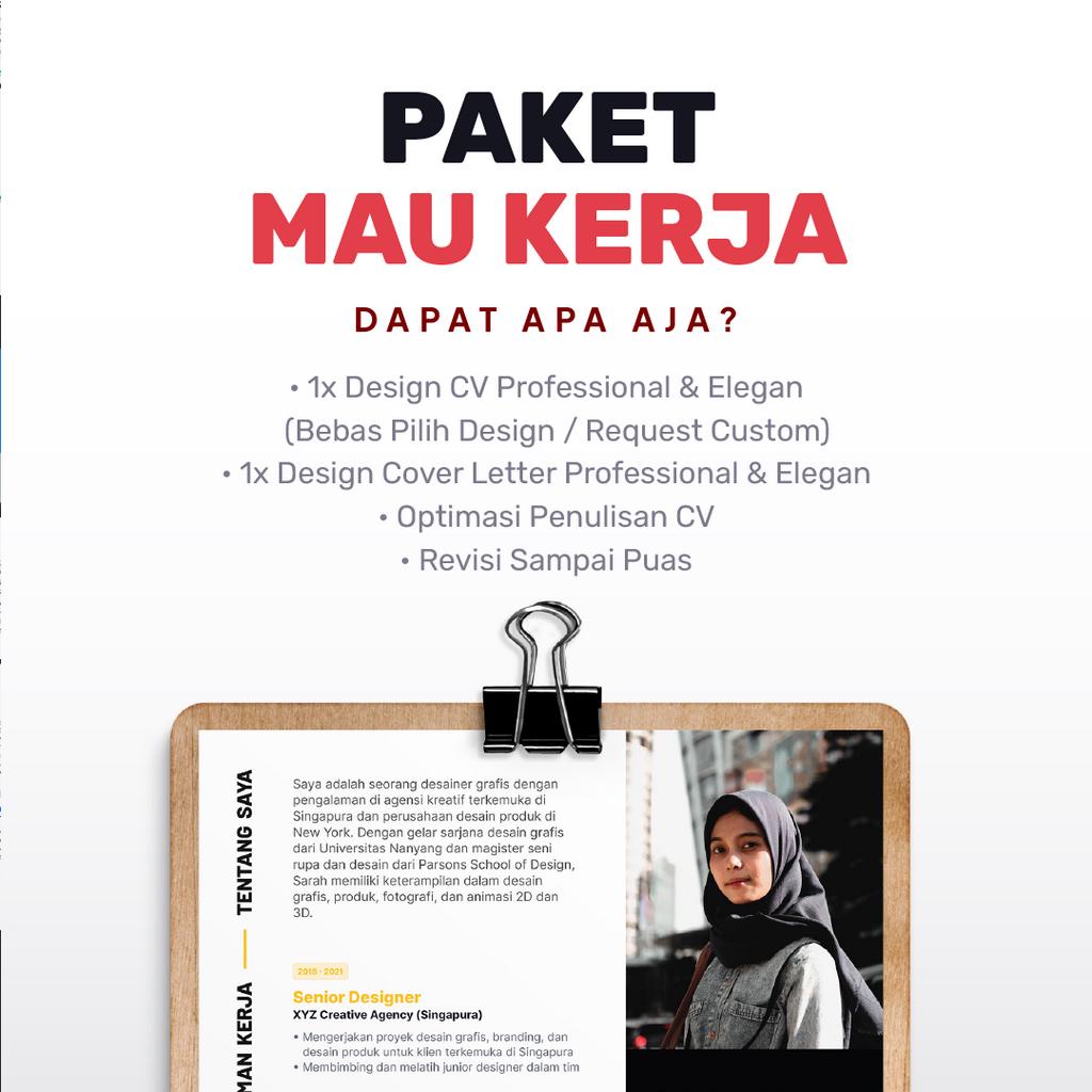 Jual Jasa Design CV ATS Friendly dan Surat Lamaran Kerja/Cover Letter Professional & Premium 1 ...