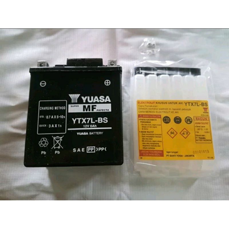 Jual Accu Aki Yuasa Kawasaki KLX 150 - YTX7L - BS - MF - Aki kering - Maintenence Free - Asli By ...
