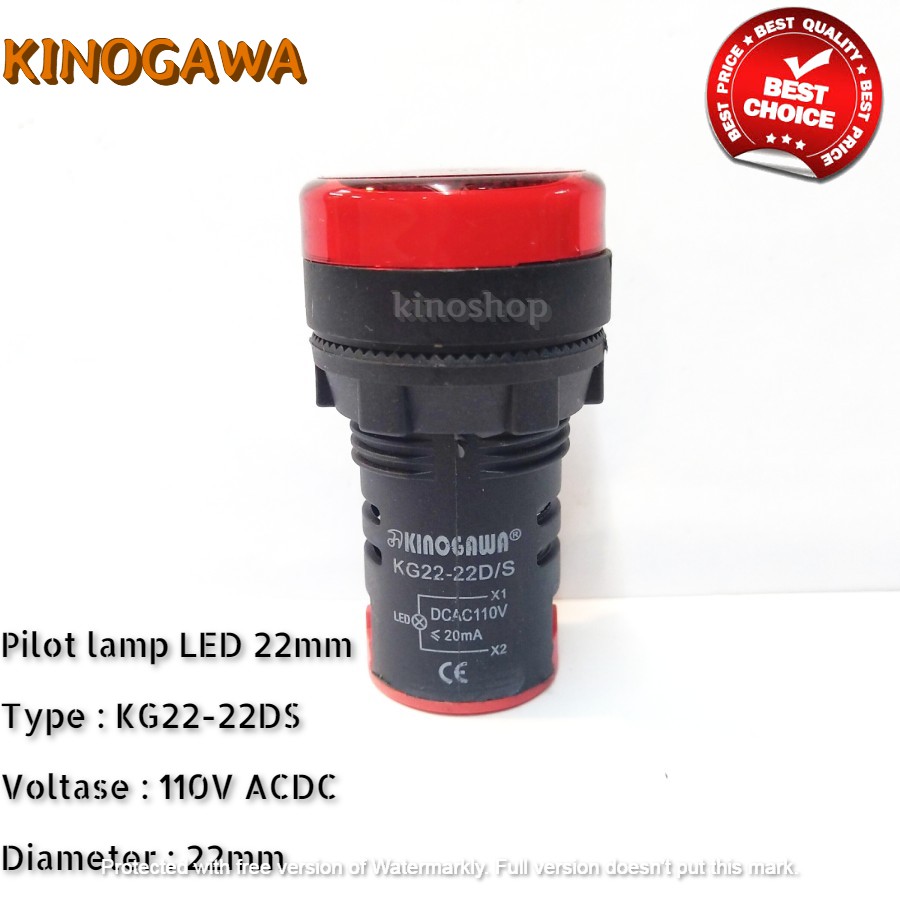 Jual Pilot Lamp 22mm 110v Merah - LampuPanel 22mm 110V Merah | Shopee ...