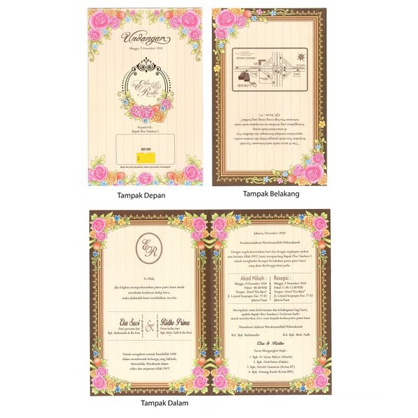 Jual Undangan Simpel Bunga Emas Terbaru 88190 | Shopee Indonesia