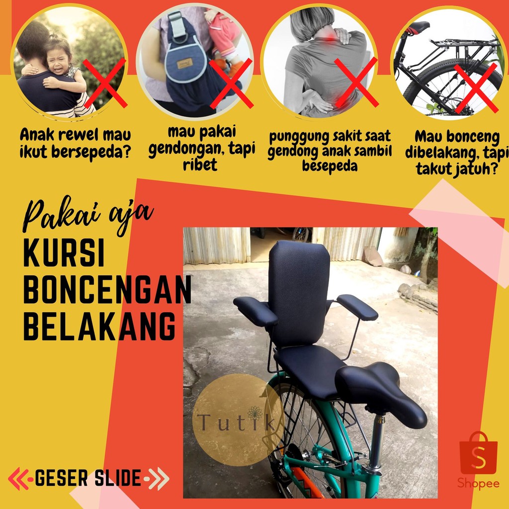 Jual Kursi Boncengan Sepeda Boncengan Sepeda Belakang Selly Sepeda ...