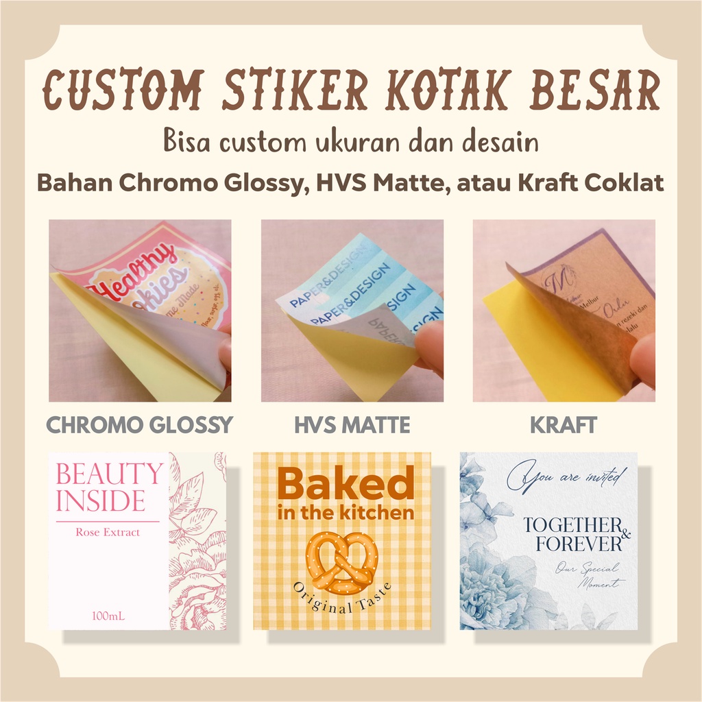 Jual Custom Sticker Kotak Besar | Cetak Logo Sticker Custom | Stiker ...