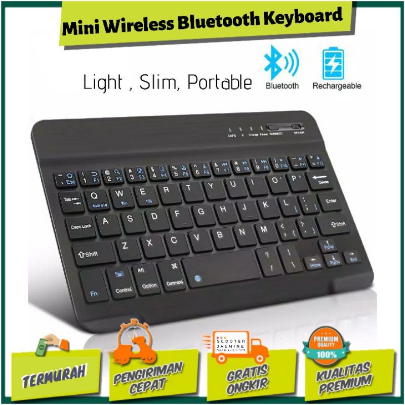 Jual Keyboard Bluetooth Keyboard Slim Rechargeable Design for Windows ...
