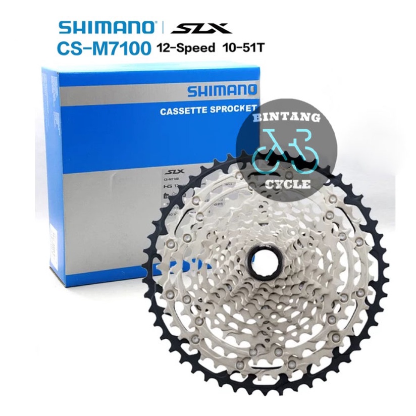 Jual Sproket SHIMANO SLX CS-M7100 10-51T 12 Speed MTB Cassette Sprocket ...