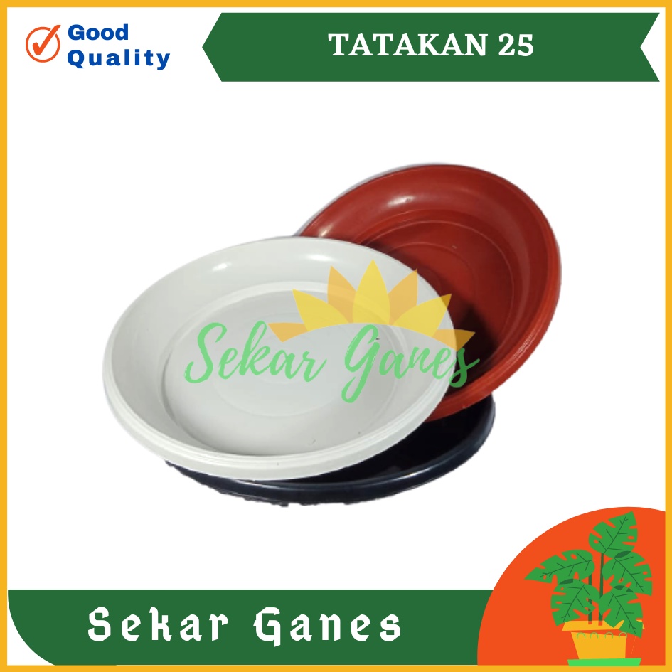Jual Alas Pot 25 Cm Hitam Putih Merah Bata Coklat Terakota Tatakan Pot ...