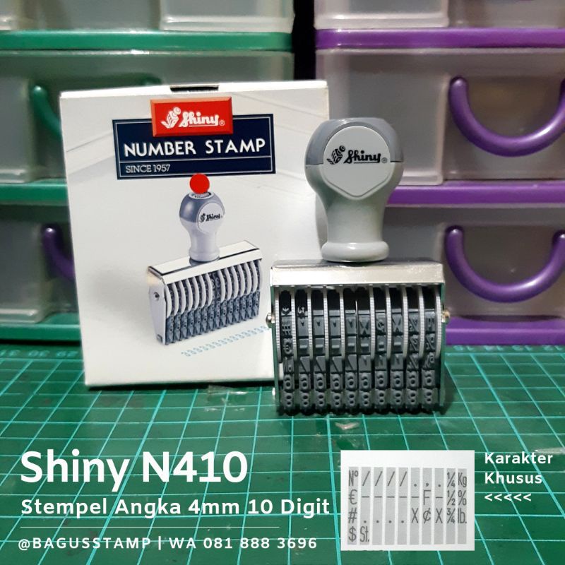 Jual Stempel Manual Huruf Angka 10 Digit 3mm 4mm 5mm Shiny N510 N410 ...
