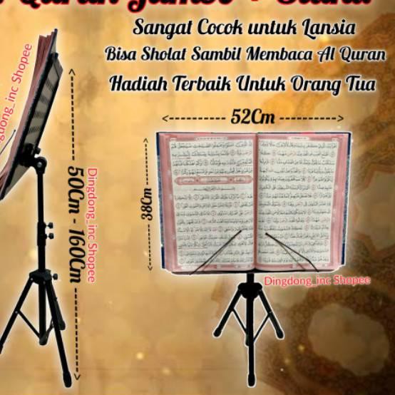 Jual SALE!! STAND + ALQURAN JUMBO DUDUKAN BESI + AL QURAN LANSIA MUSHAF ...