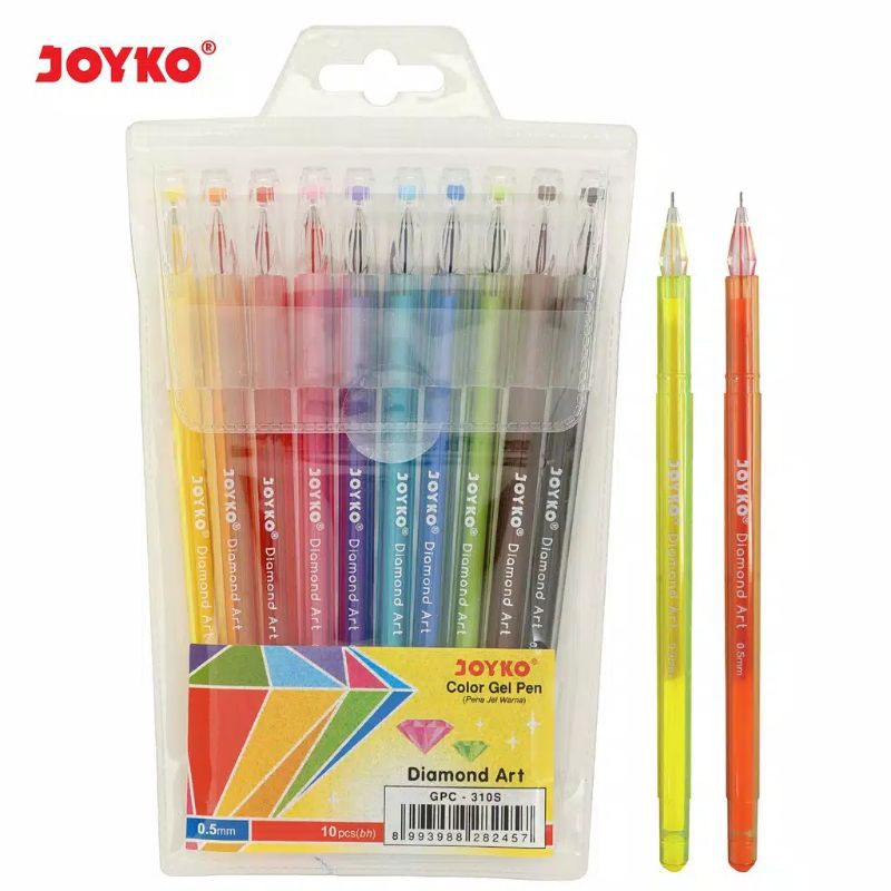 Jual Color Gel Pen GPC-310S Pena Warna Joyko Diamond Art 10 Warna 0.5mm ...