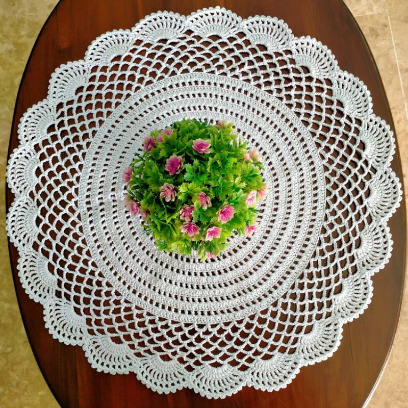 Jual Taplak rajut bulat size 30cm, 40cm, 50cm | Shopee Indonesia