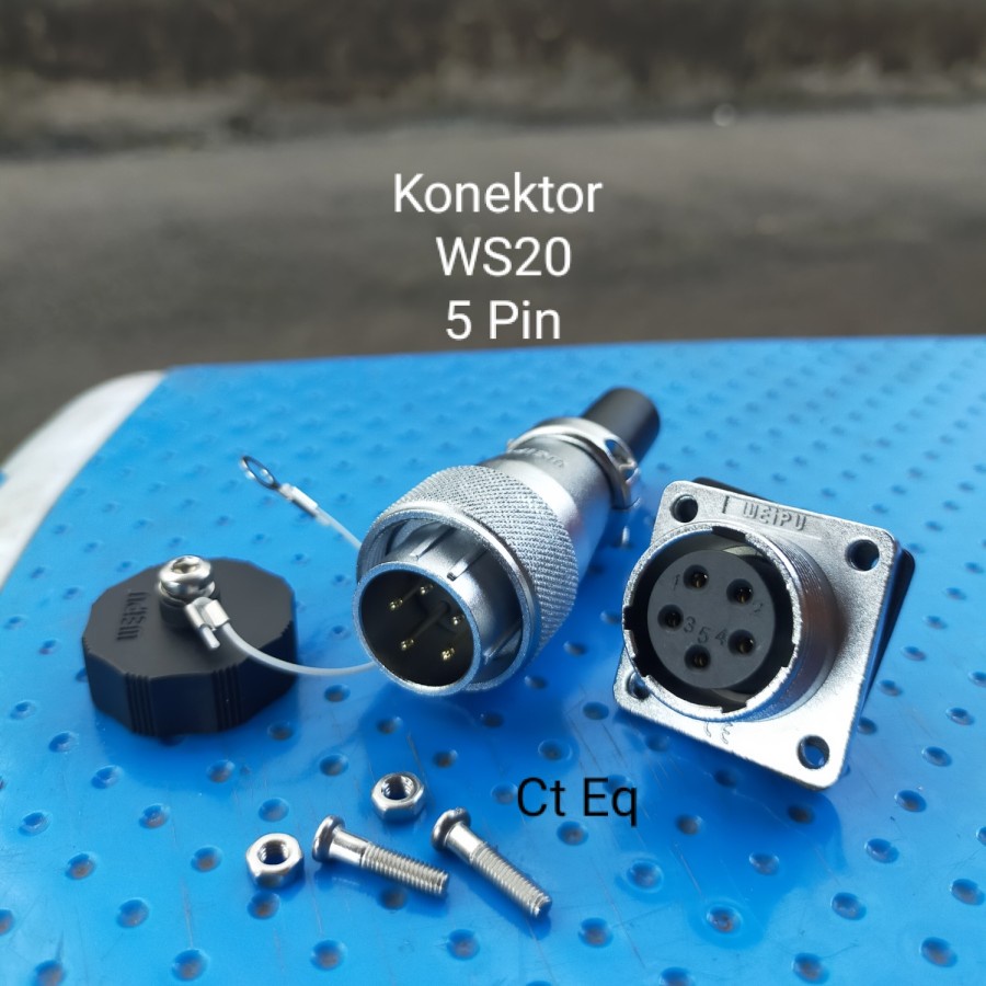 Jual Connector WS20 5 Pin Plug dan Socket Kabel Panel Mount konektor ...