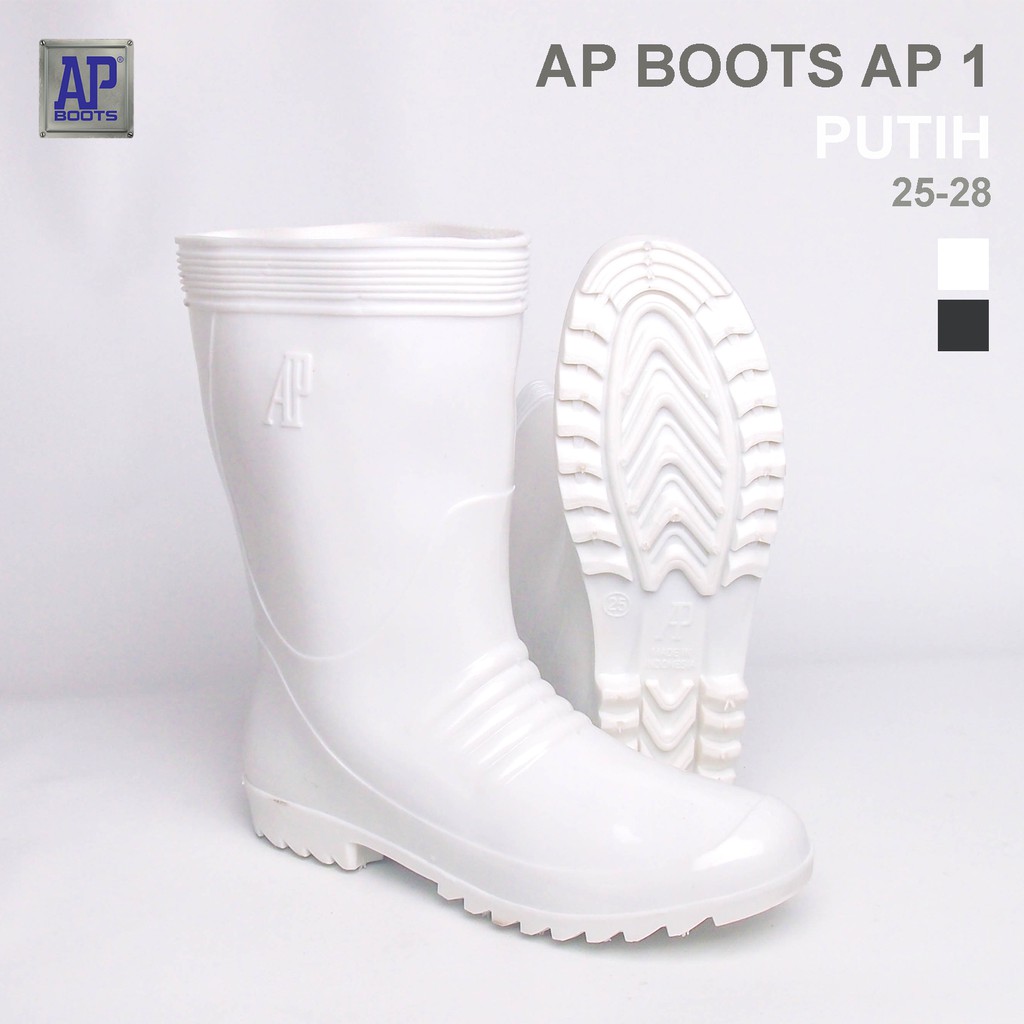 Jual AP Boots AP 1 Putih- Sepatu Boots PVC | Shopee Indonesia