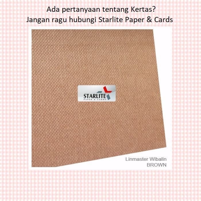 Jual Kertas Covering Paper LINMASTER BROWN | Shopee Indonesia