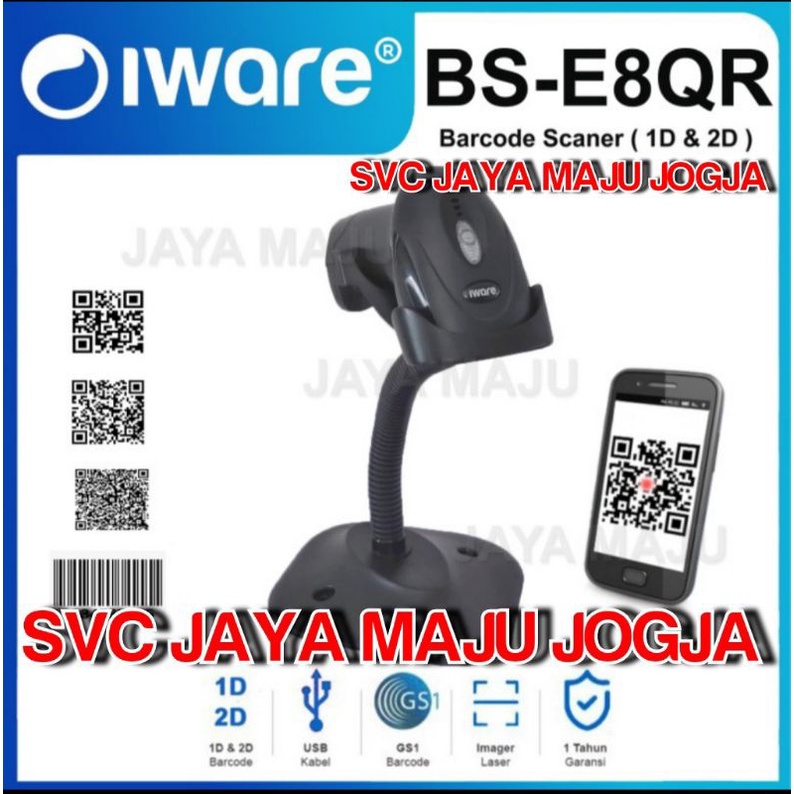 Jual IWARE BS E8QR - USB - 1D 2D || BARCODE SCANNER - CMOS AREA IMAGER ...