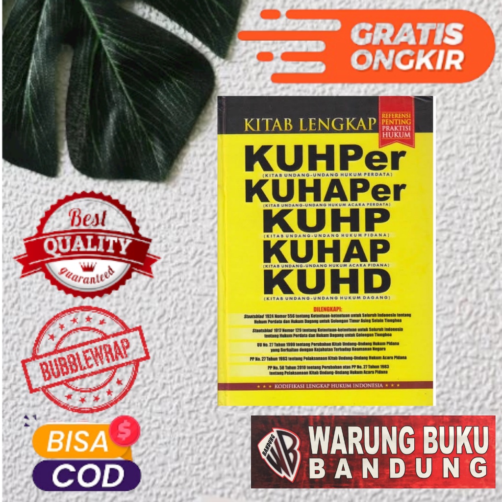 Jual BUKU KITAB LENGKAP KUHPer KUHAPer KUHP KUHAP DAN KUHD Tahun 2019 (HARDCOVER) | Shopee Indonesia