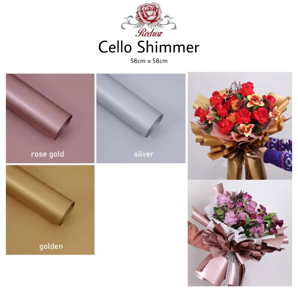 Jual Flower Wrapping / Kertas Bunga / Flower Paper Cellophane SHIMMER ...