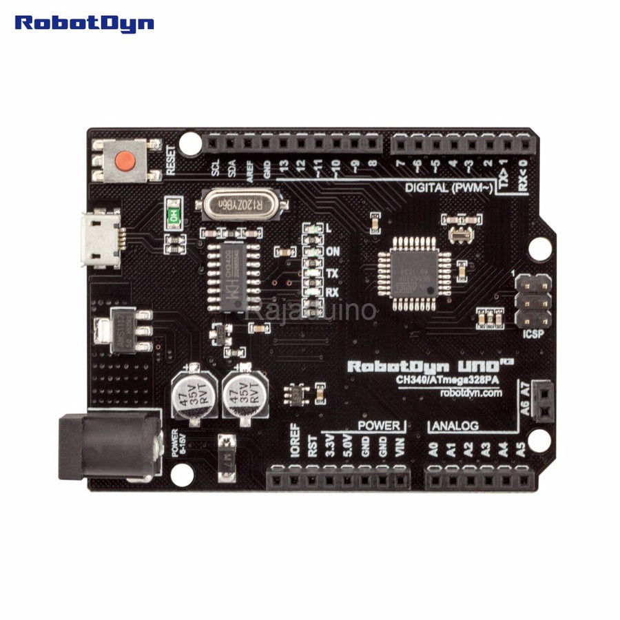 Jual Arduino UNO Atmega328 with CH340 Micro USB port + A6 | Shopee ...