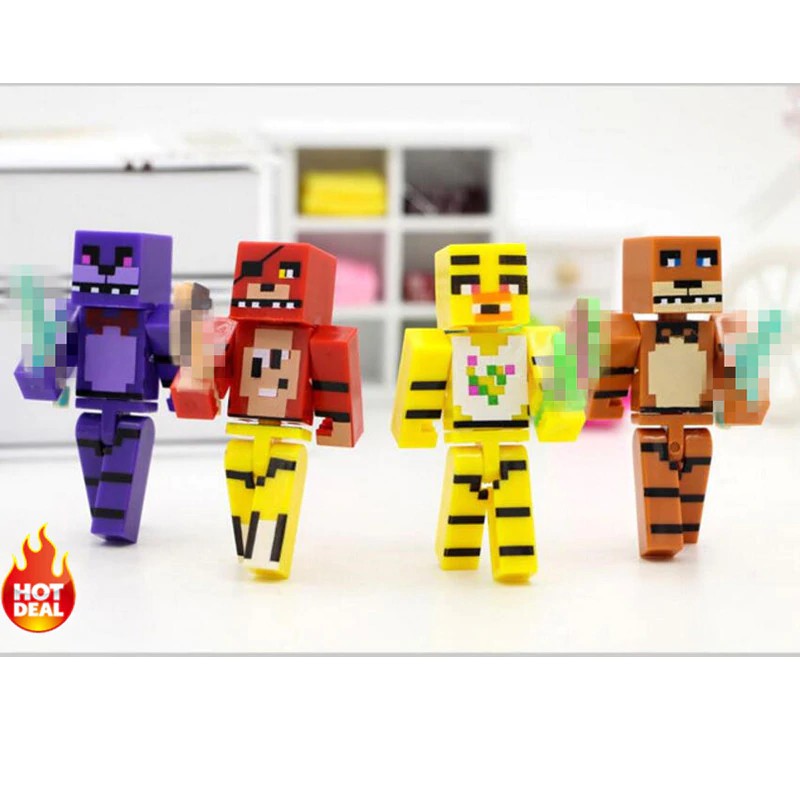 Jual [PO] Minecraft Toys Figures 4pcs/set Five Nights At Freddy's 4 ...