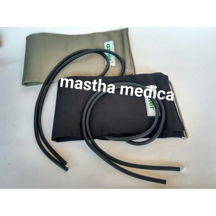 Jual Manset Tensimeter Tensi Dewasa Adult Besi 2 Selang Asher 27-35 cm ...