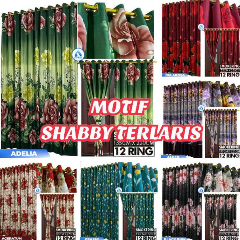 Jual ( BISA COD ) Gorden Jendela Gorden Pintu Ring 12 Shabby KOMPLIT ...