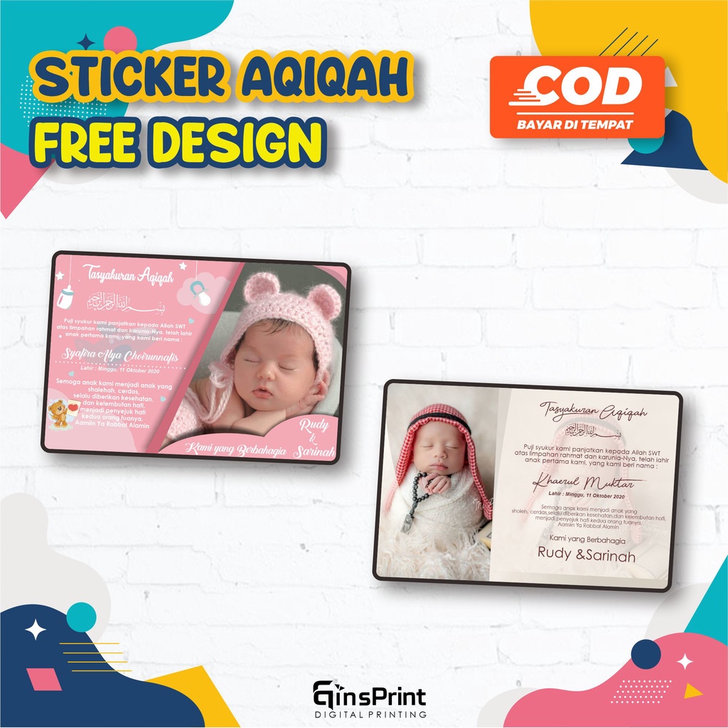 Jual Stiker Label Aqiqah / Tasyakuran Aqiqah / Stiker Kelahiran ...