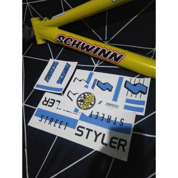 Jual stiker bmx sticker bmx decal set skyway street styler repro ...
