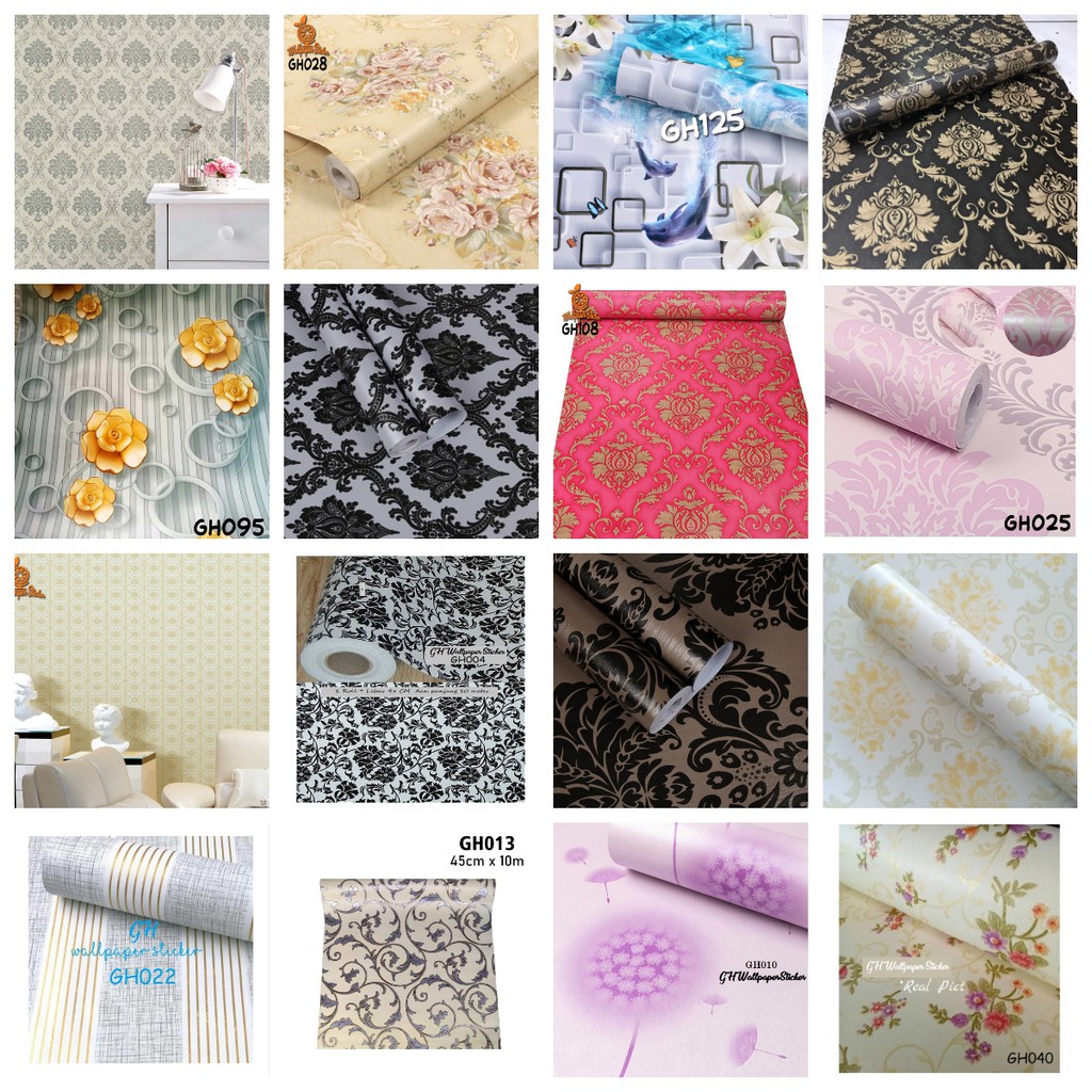 Jual Wallpaper Sticker 45cm x 8 meter High Quality Wallpaper Kamar ...