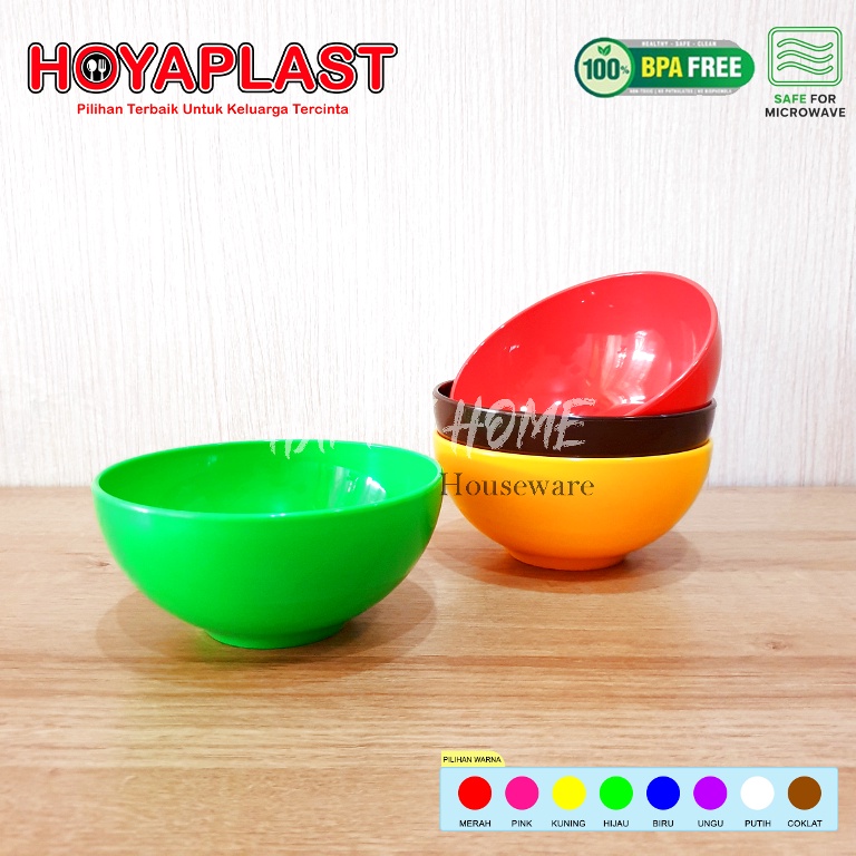 Jual Hoyaplast Mangkok Bulat / Bowl Round Makan Tebal Dengan 8 Varian ...
