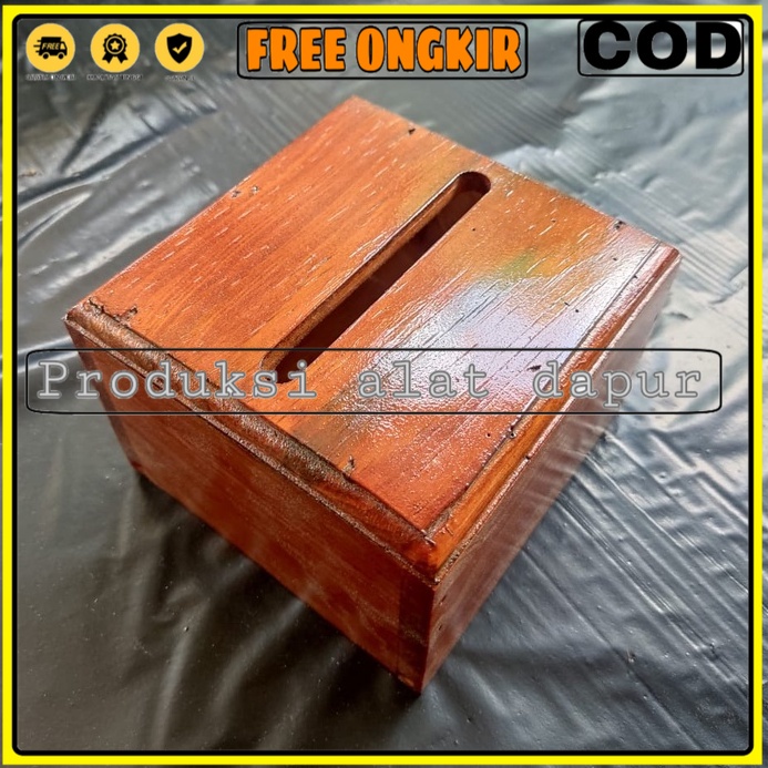 Jual KOTAK TISU SMALL/ TEMPAT TISU KAYU KECIL / BOX TISSUE / KOTAK TISU ...