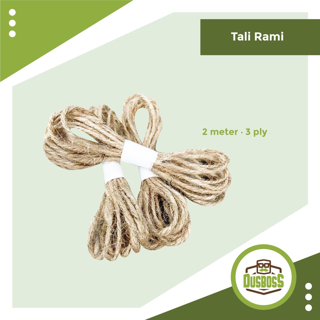 Jual TALI RAMI PANJANG 2 METER, tebal 3 ply, TALI GONI untuk hiasan ...
