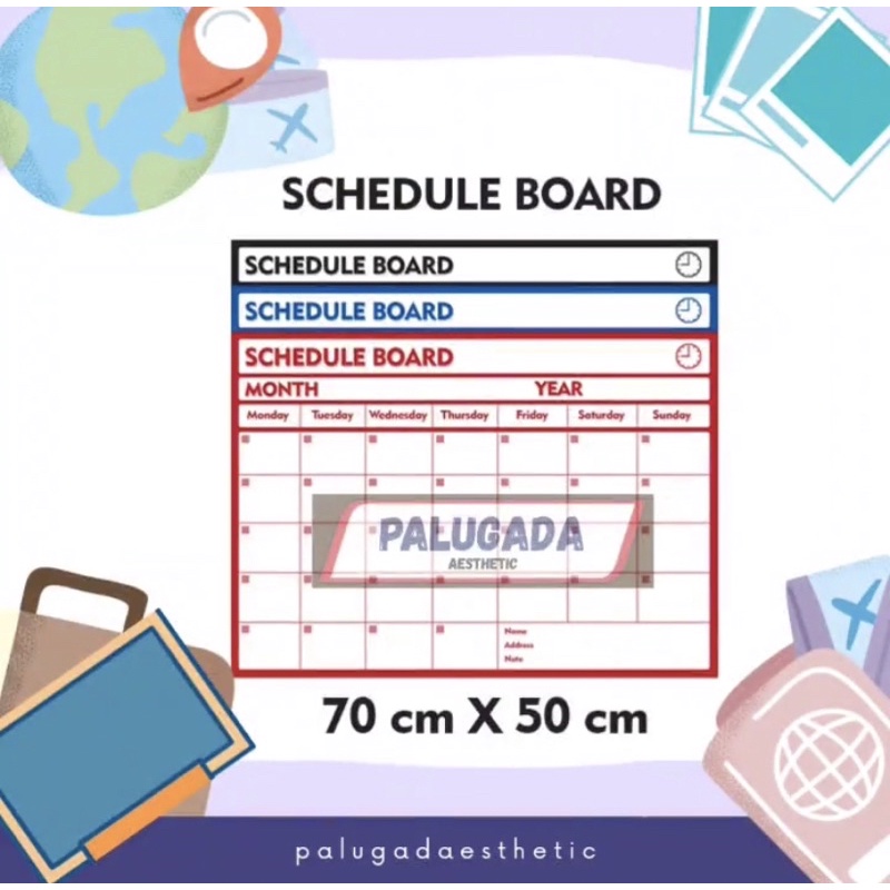 Jual [SAMARINDA] SCHEDULE BOARD/ PAPAN TULIS PORTABLE/ PAPAN TULIS ...