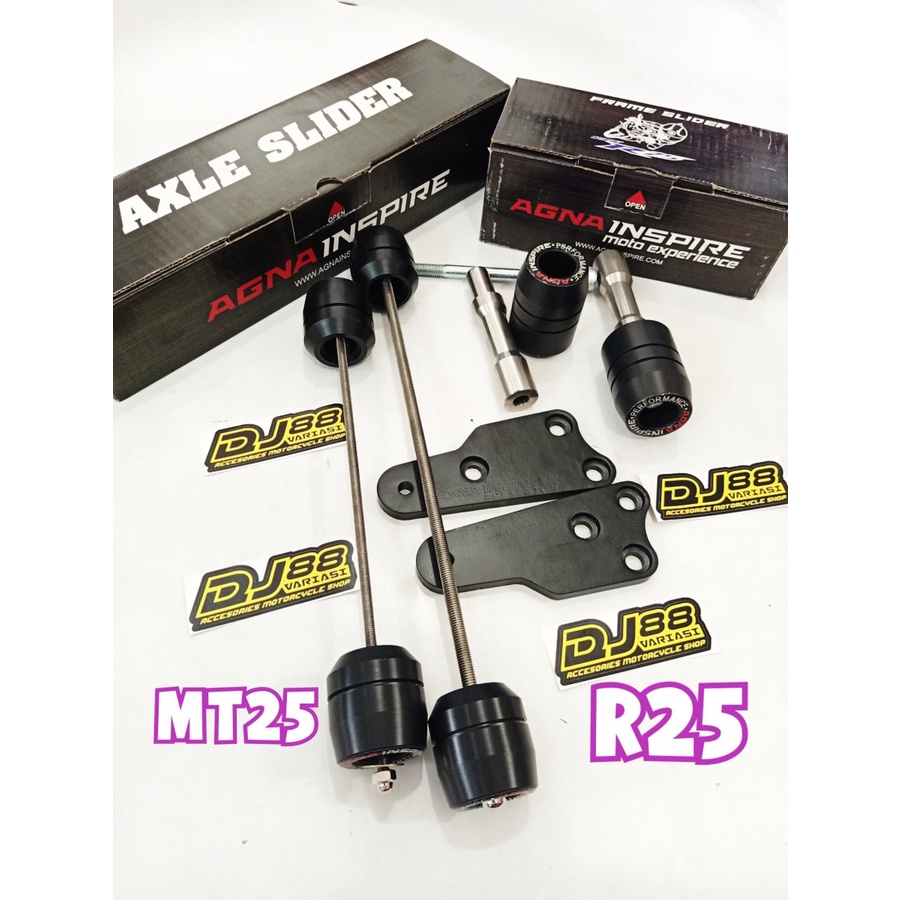 Jual PAKET As roda Frame slider Agna Yamaha R25 MT25 Axle slider ...