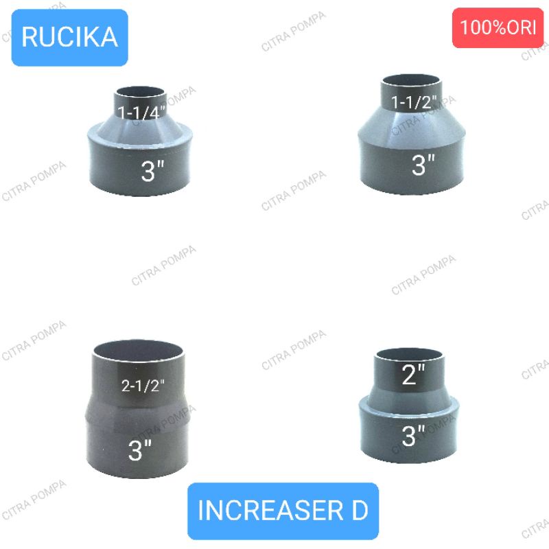 Jual RUCIKA INCREASER 3 X 2.1/2" D / PLOK SOCK 3X2" D / vlok sock 3X1.1 ...