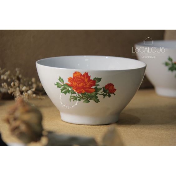 Jual MANGKOK BUBUR ROSE 4.5/ MANGKOK ROSE KEMBANG 4.5/ MANGKUK BUBUR ...