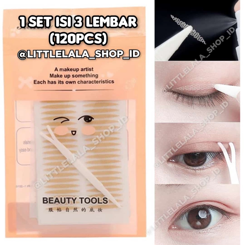 Jual SKOT MATA isi 120pcs /STICKER LIPATAN MATA TRANSPARAN/ BENING ...