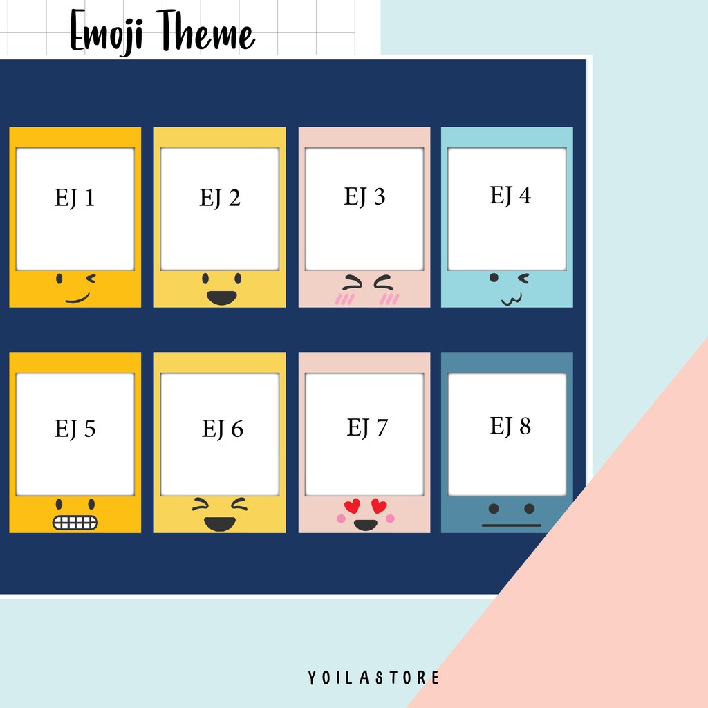 Jual SEHARI JADI • Polaroid Background Emoji Theme | Cetak freebies ...