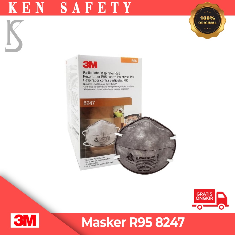 Jual Masker 3M R95 8247 Carbon - Satuan | Shopee Indonesia