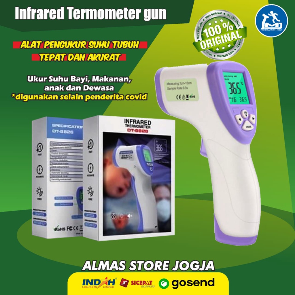 Jual Thermogun Termogun Termometer Infrared Digital Pengukur Suhu Badan ...